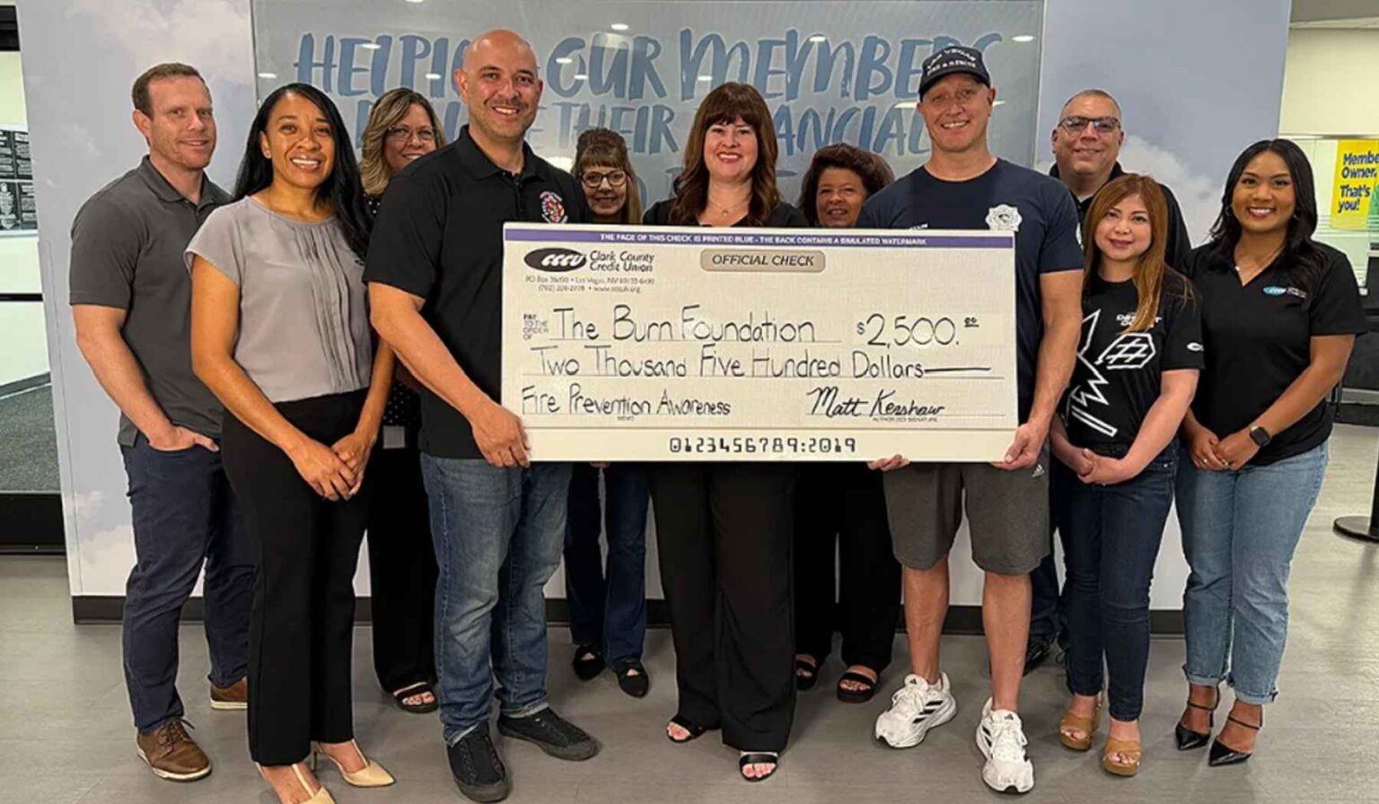CCCU Supports Southern Nevada Burn Foundation for Fire Prevention Month ...