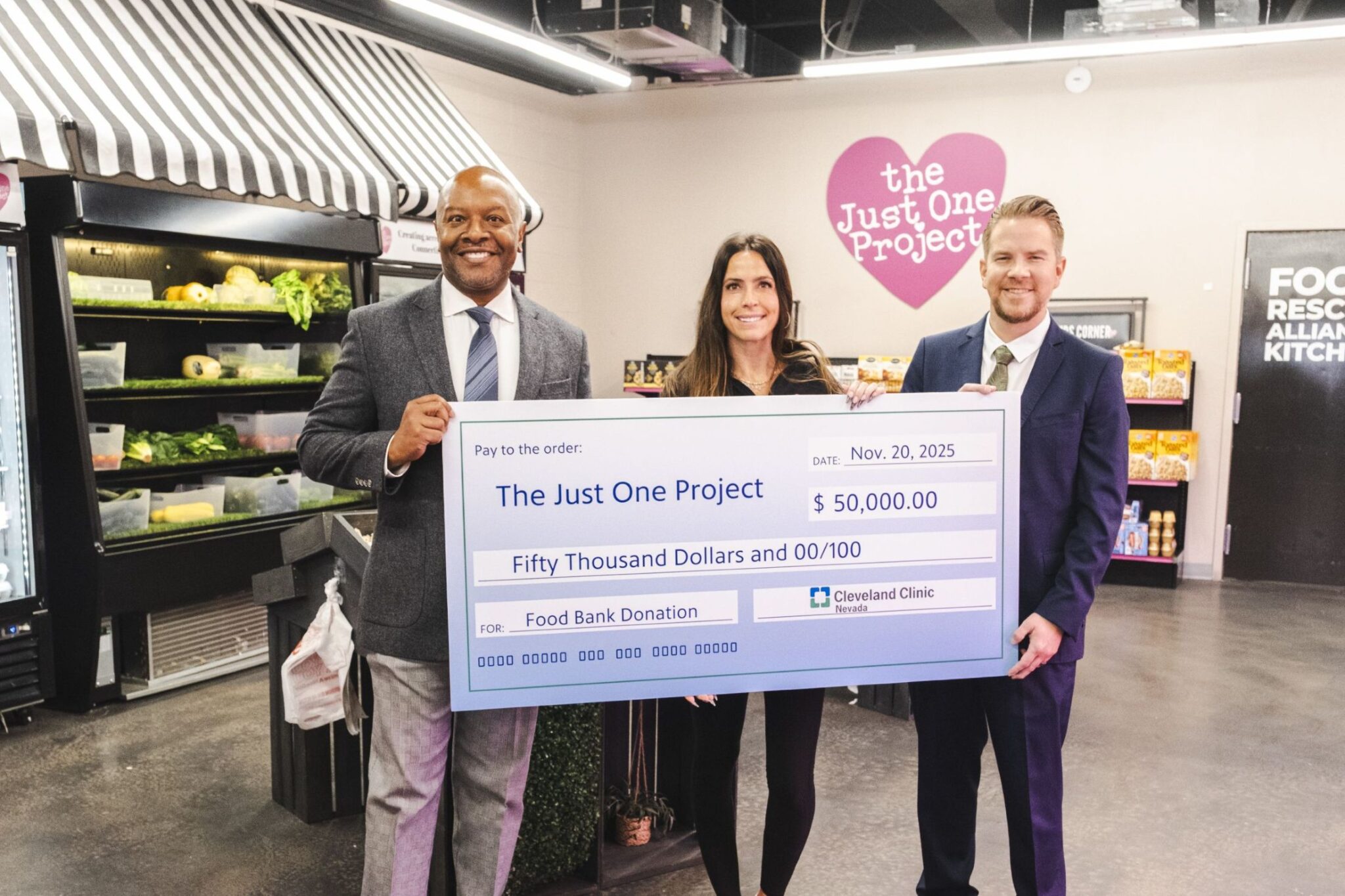 Cleveland Clinic Nevada Donates $50,00 to Support the Just One Project ...