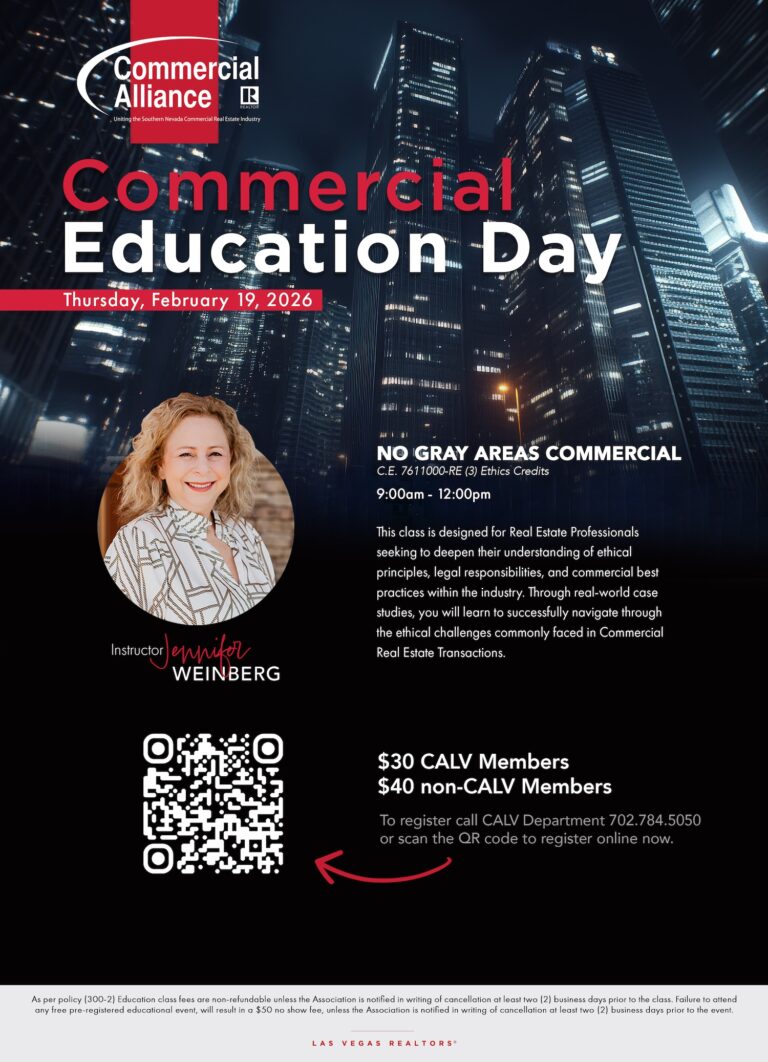 CALV Presents February Classes for Local Real Estate Pros - Nevada ...